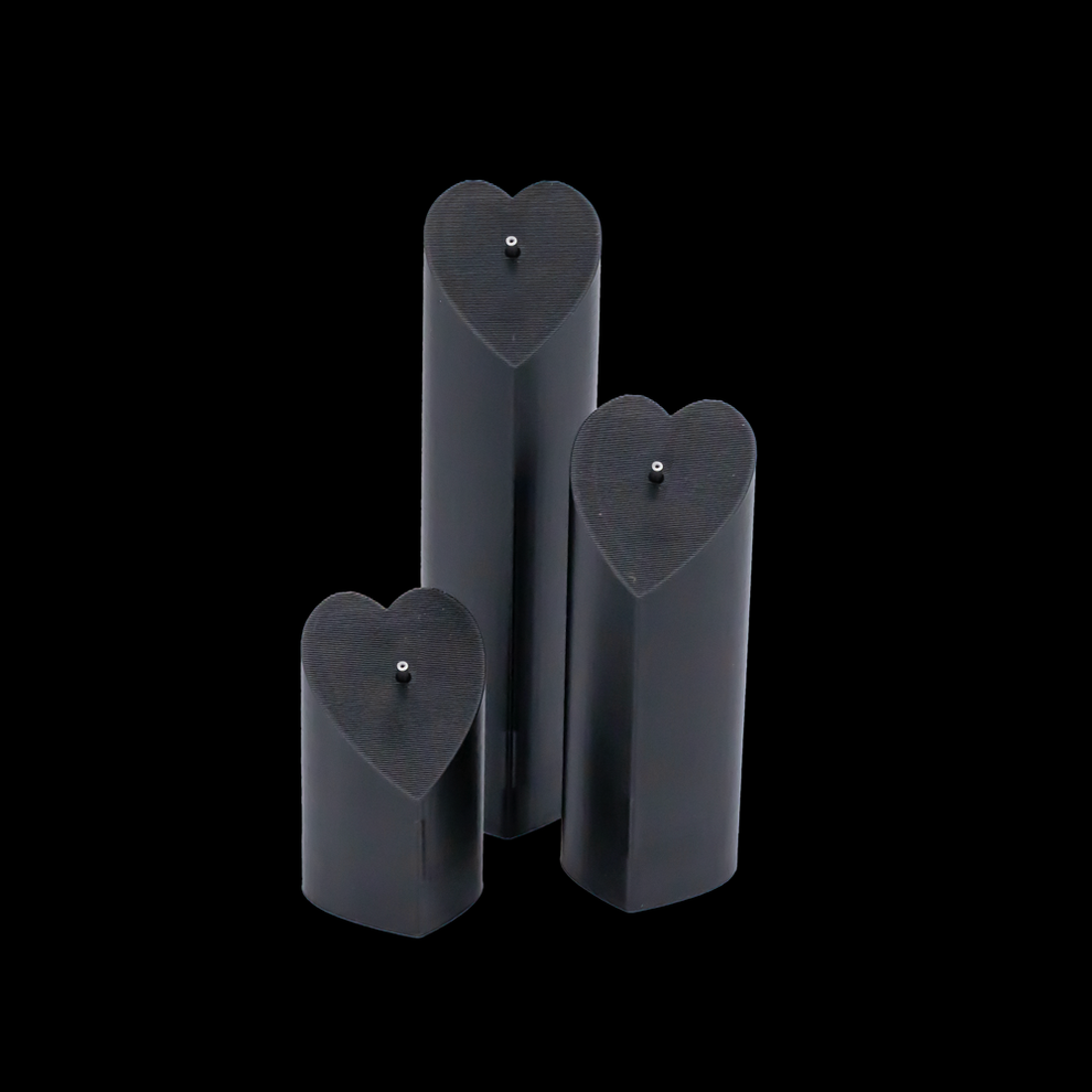 3 Pc Heart Tower Display- Threadless Ends – Khrysos Jewelry