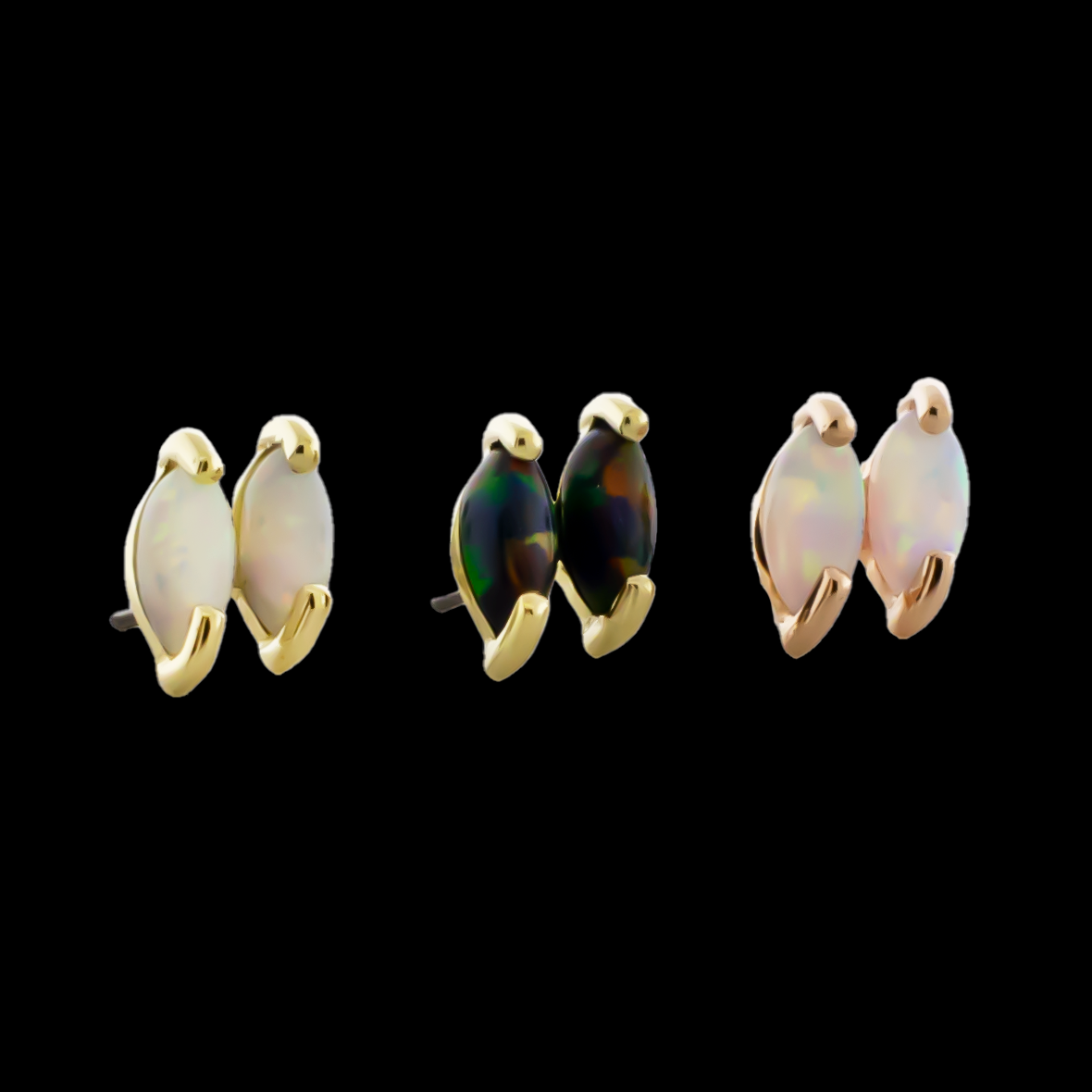 Zafira - 14KT Gold Threadless End – Khrysos Jewelry