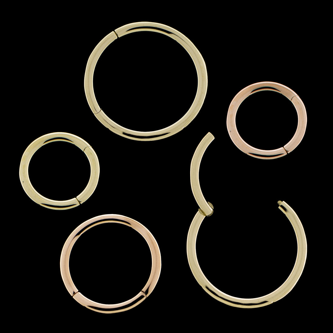 Ariel - 14kt Gold Hinged Segment Rings – Khrysos Jewelry