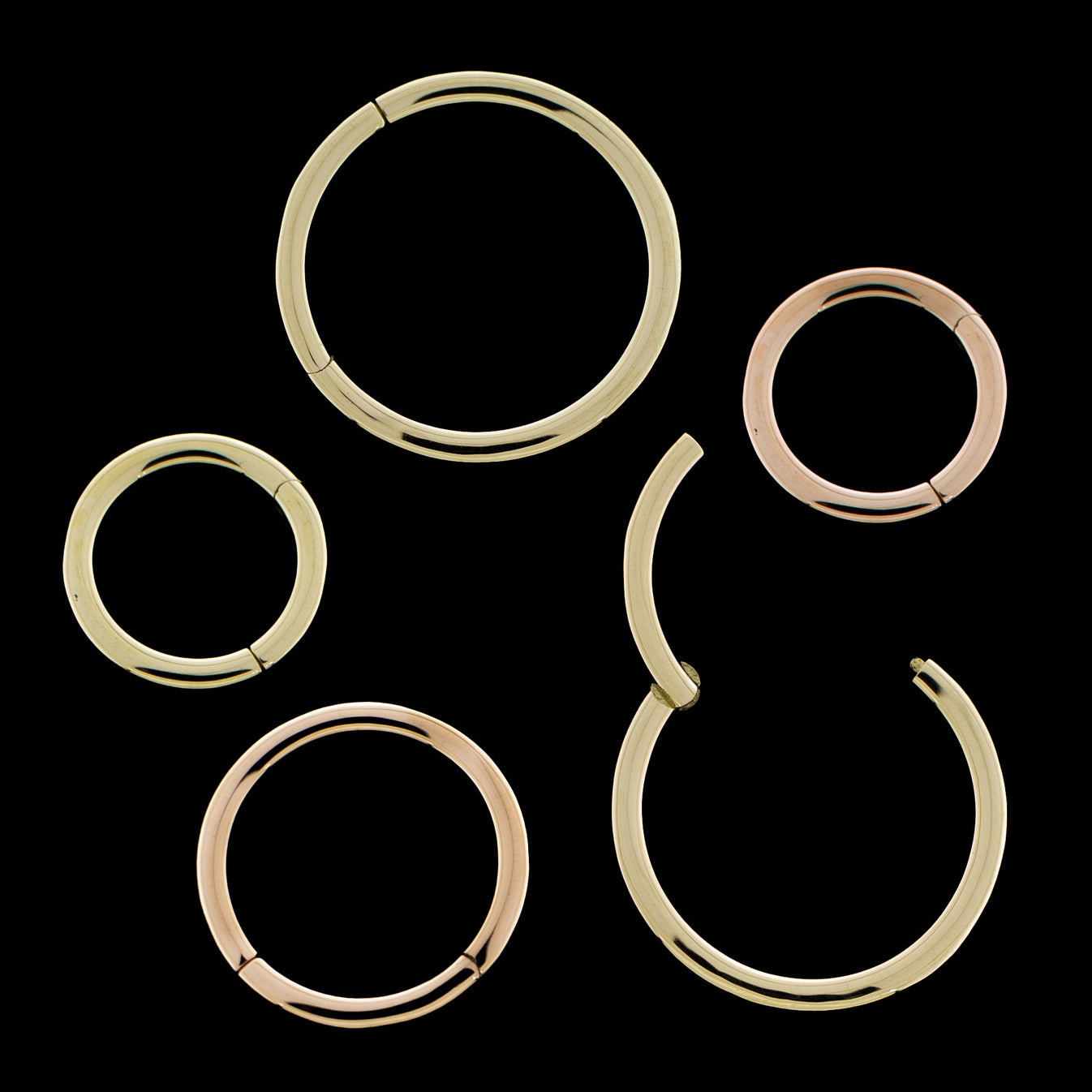 Ariel - 14kt Gold Hinged Segment Rings – Khrysos Jewelry